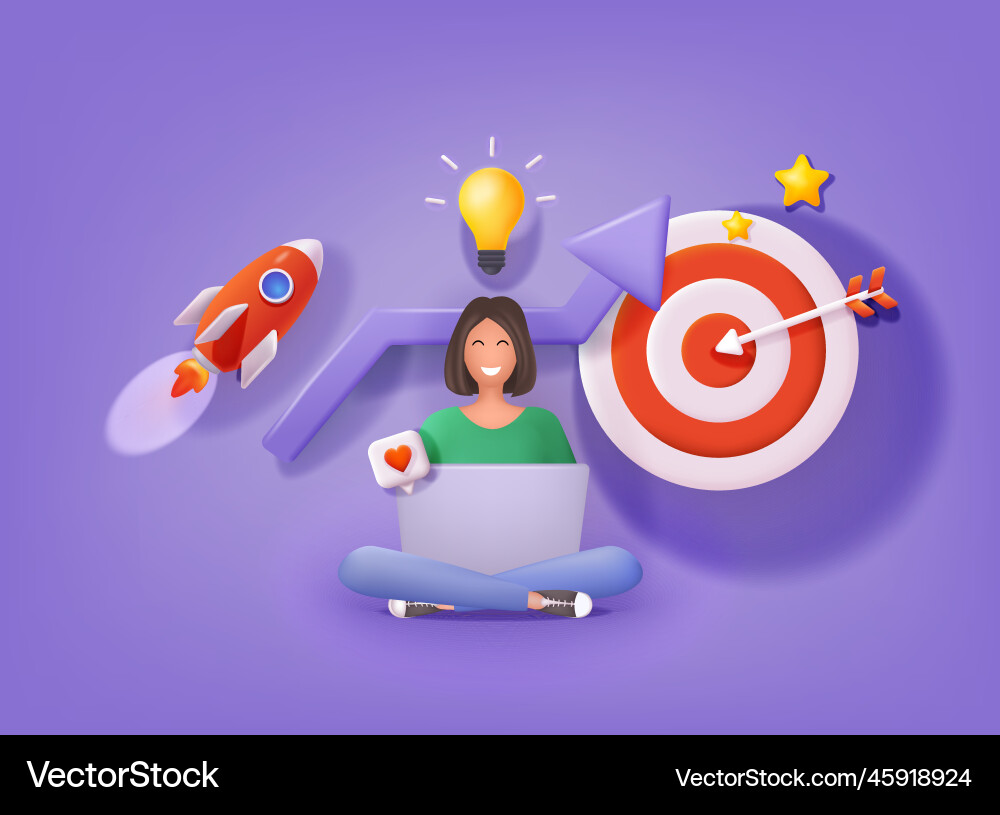 Social media marketing influencer Royalty Free Vector Image