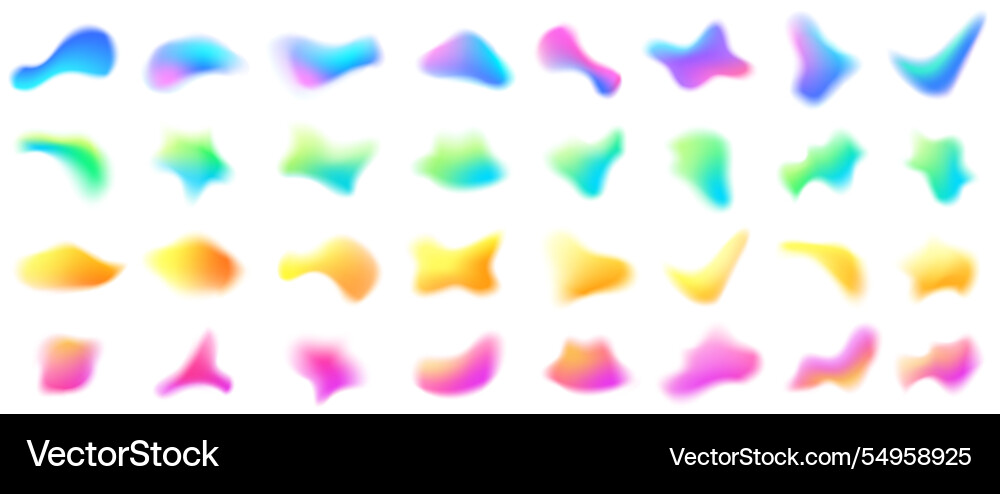 Blurred gradient shape mesh colorful Royalty Free Vector