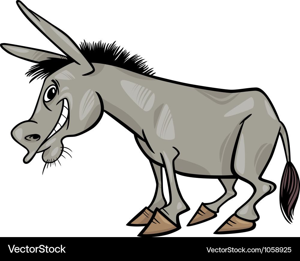 Cartoon donkey Royalty Free Vector Image - VectorStock