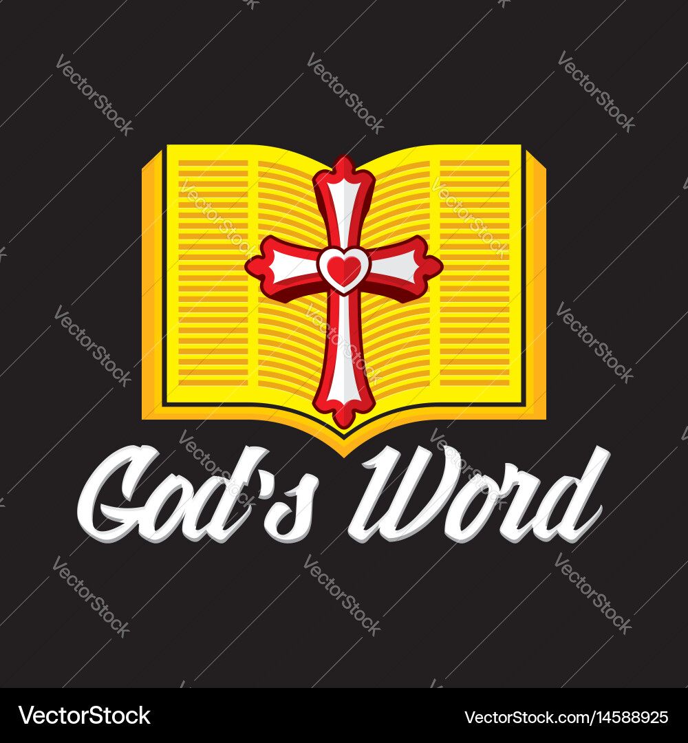 Christian biblical typography Royalty Free Vector Image