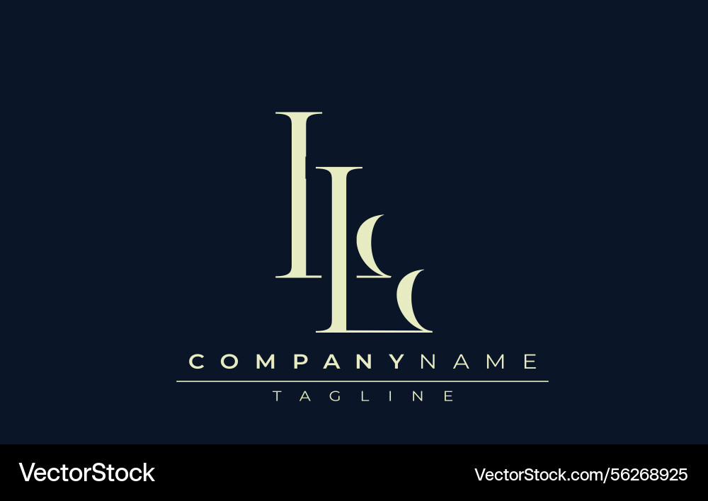 Ll abstract logo Royalty Free Vector Image - VectorStock