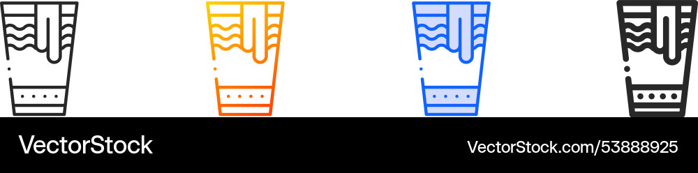 Lohri iconthin linear gradient blue stroke Vector Image