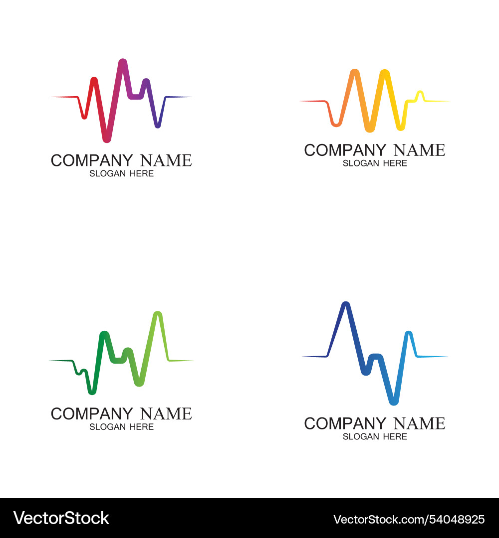 Pulse line template Royalty Free Vector Image - VectorStock