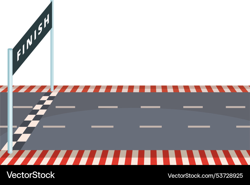 Race Track Finish Line Royalty Free Vector Image