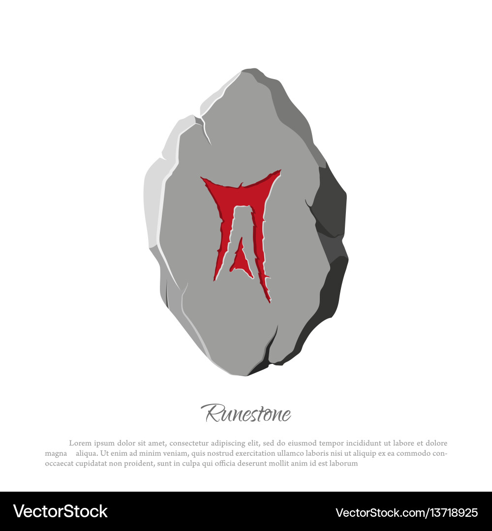 Rune Stone - Ancient Symbol Royalty Free Vector Image