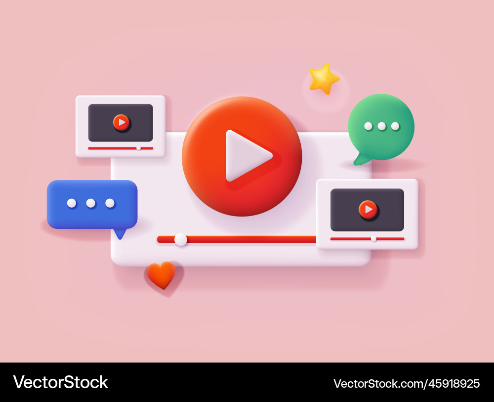 Video channel online icon windows flying Vector Image