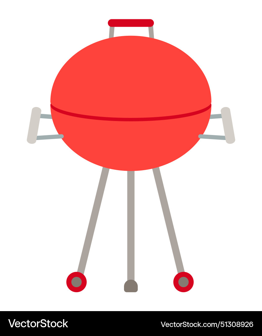 Barbecue grill in flat design bbq appliance Vector Image
