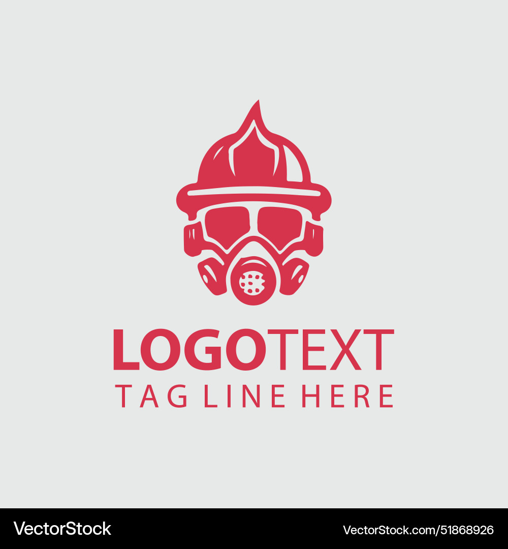 Fire helmet logo Royalty Free Vector Image - VectorStock