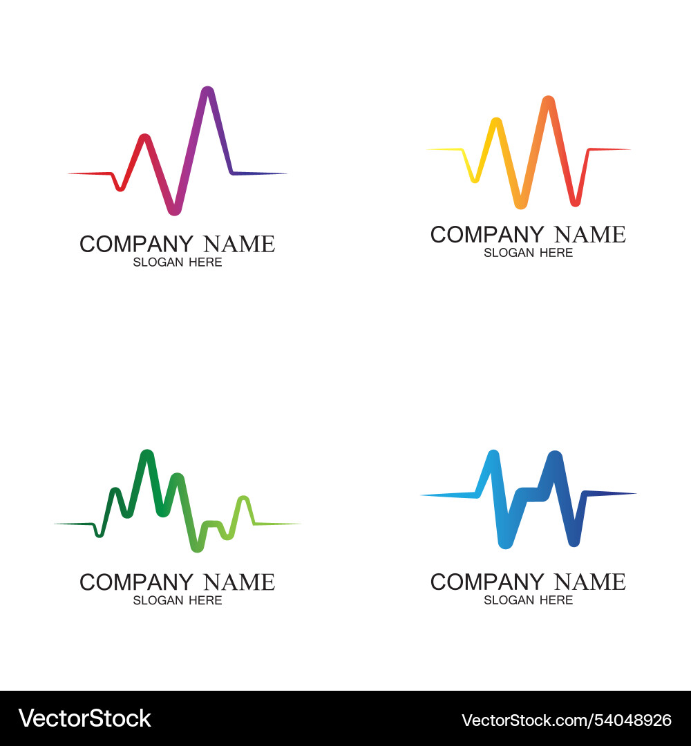 Pulse line template Royalty Free Vector Image - VectorStock