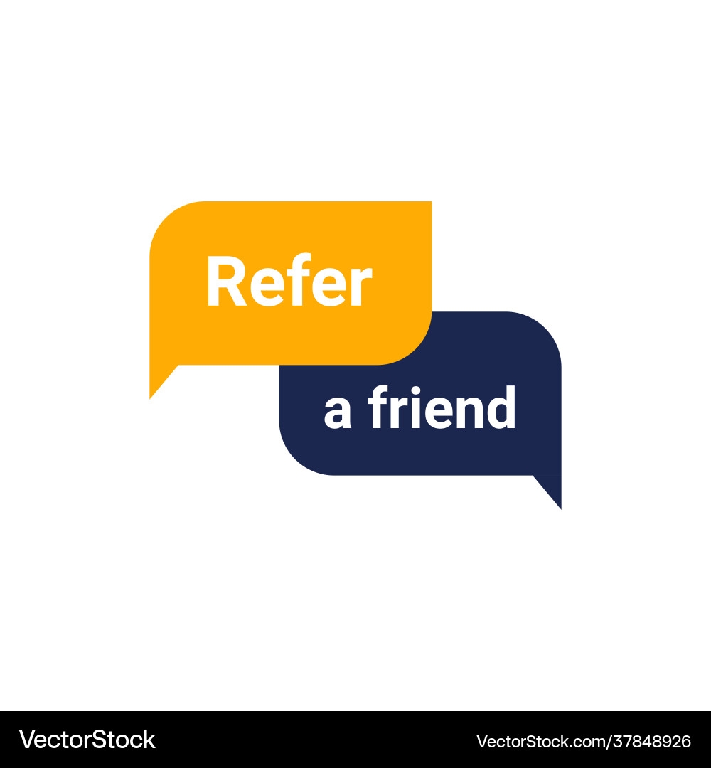 Refer friend flat icon referral recommend Vector Image