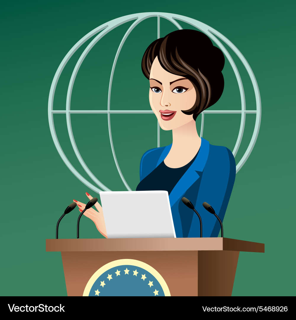 Woman politician Royalty Free Vector Image - VectorStock