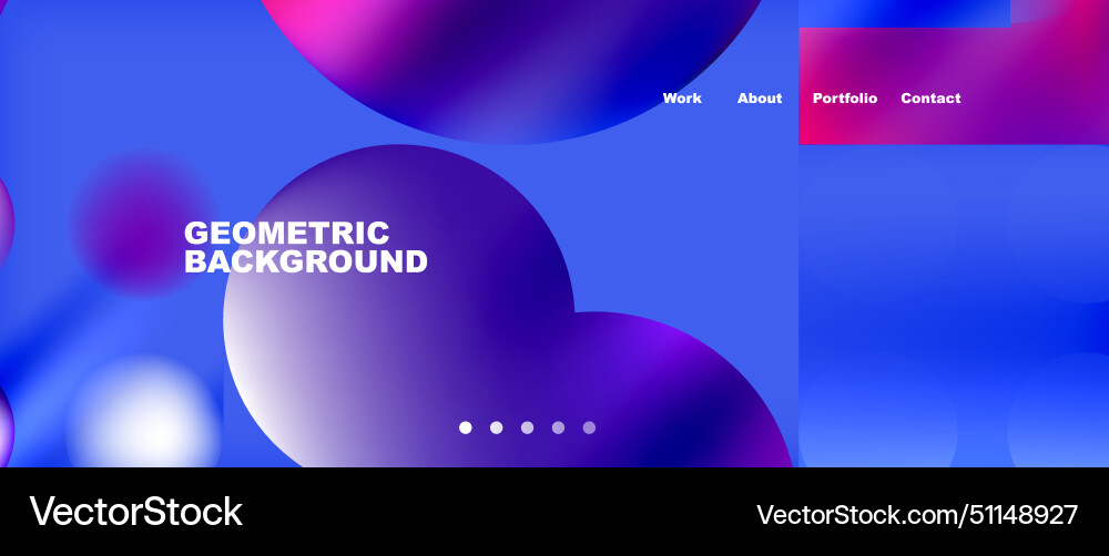 A geometric pattern of purple and blue circles Vector Image