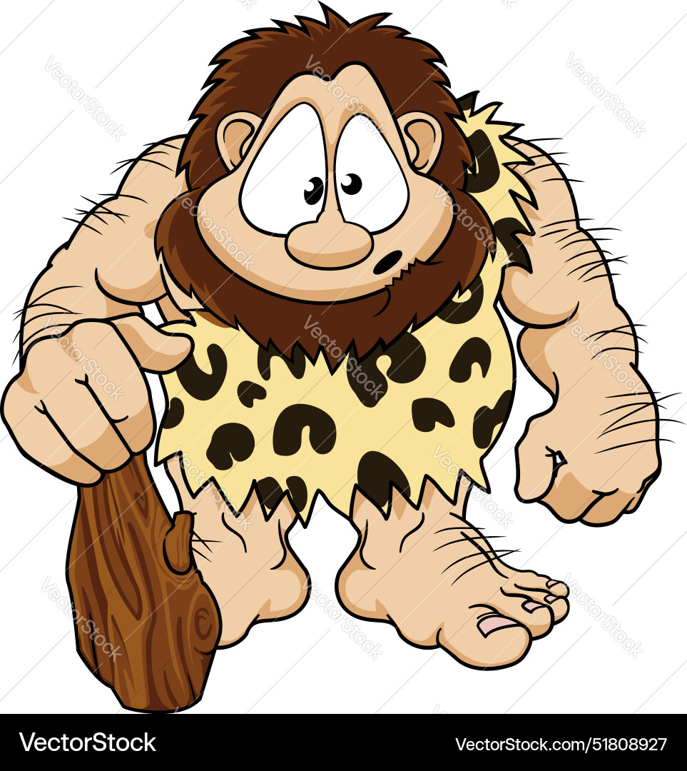 Caveman cartoon character Royalty Free Vector Image