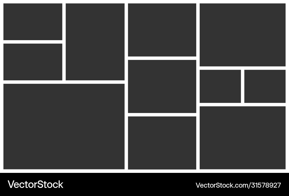 Collage photo frame layout Royalty Free Vector Image