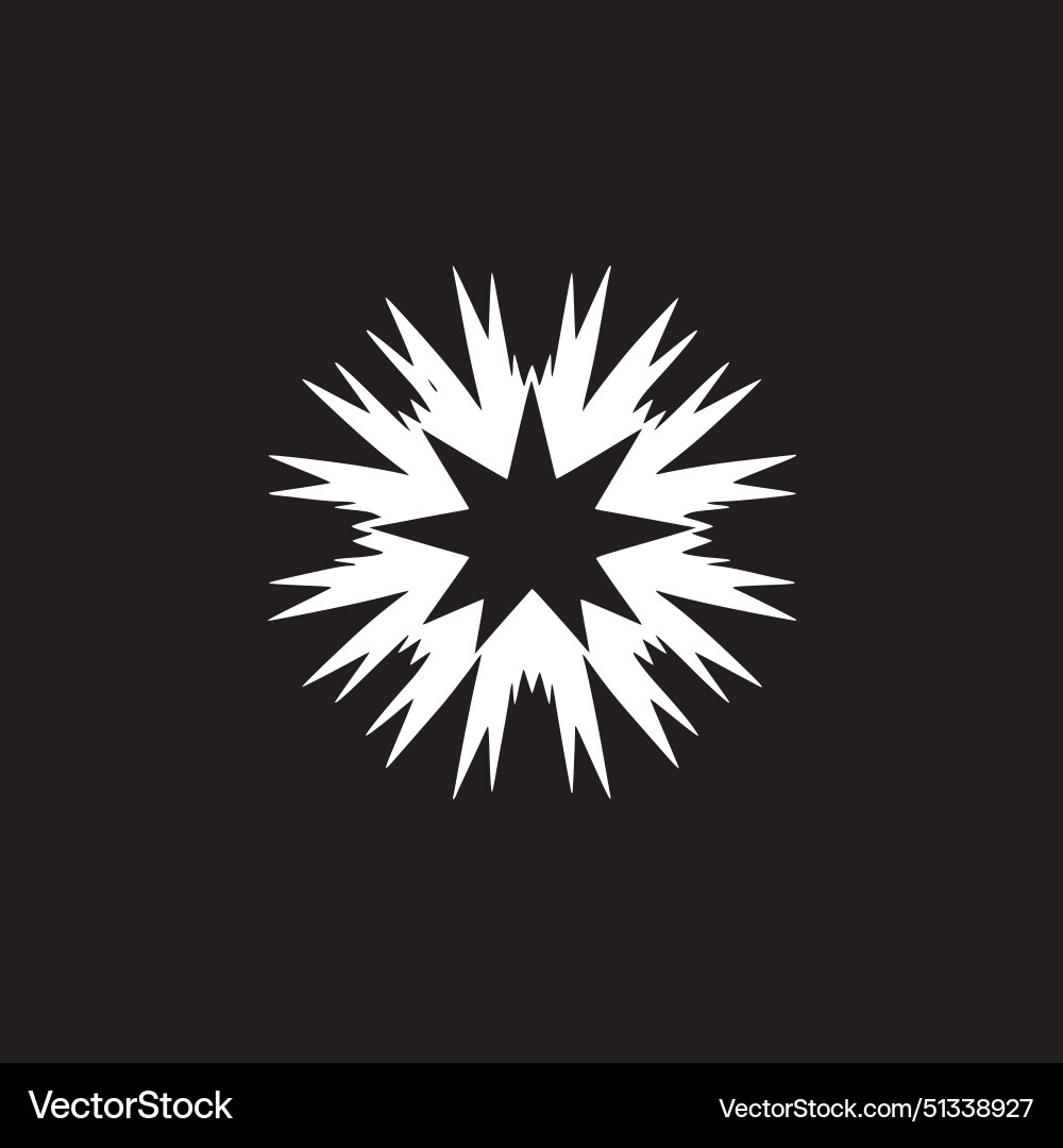 Explosion - minimalist and flat logo Royalty Free Vector