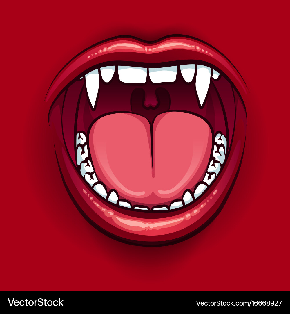 Fangs of vampire Royalty Free Vector Image - VectorStock