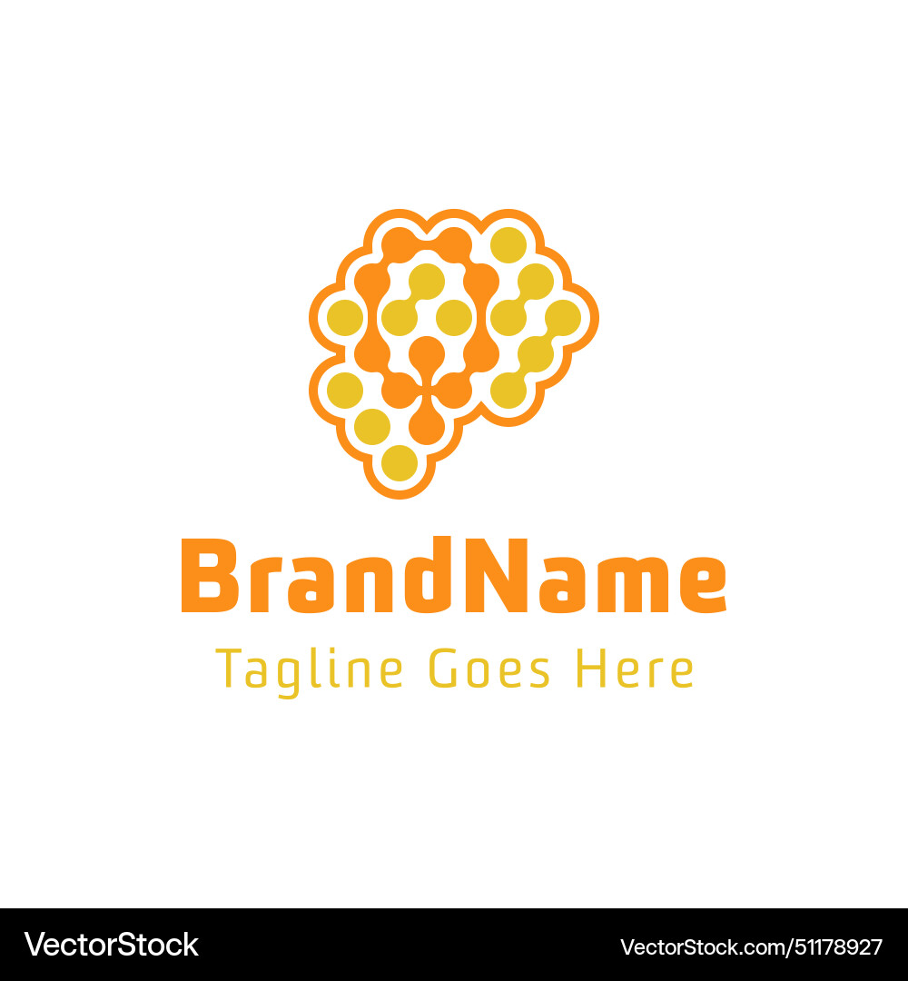 Letter q brain wave logo for business related Vector Image