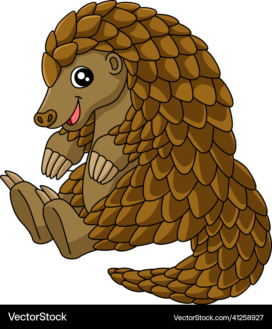 Pangolin cartoon clipart Royalty Free Vector Image