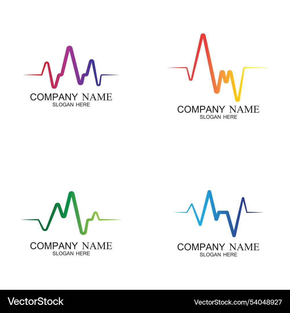 Pulse line template Royalty Free Vector Image - VectorStock