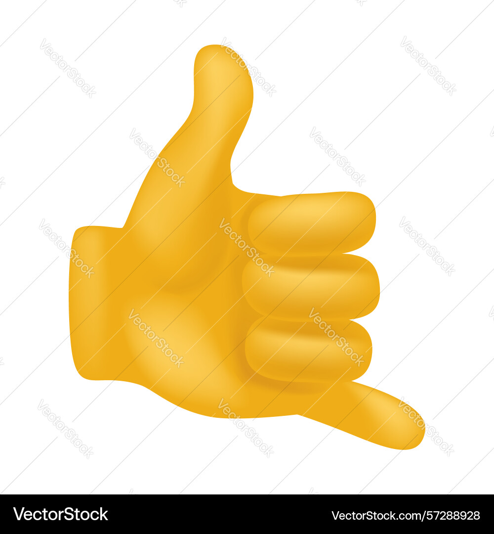Call me hand emoji icon Royalty Free Vector Image