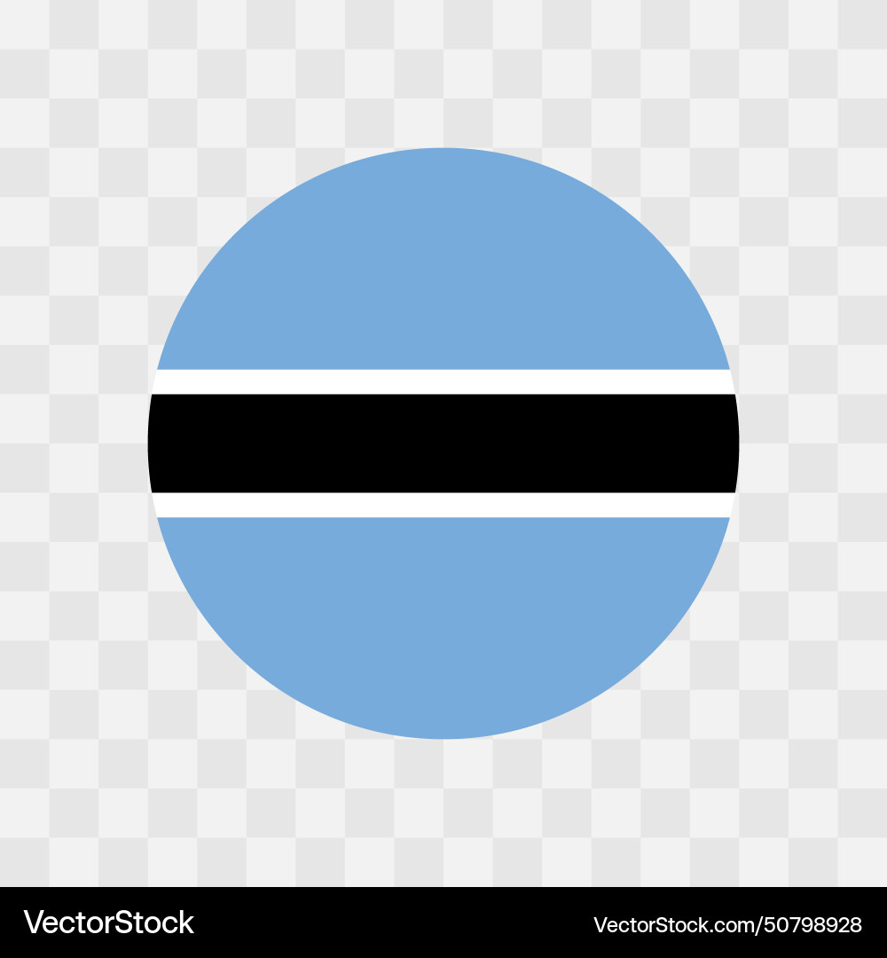 Circle flag of botswana Royalty Free Vector Image