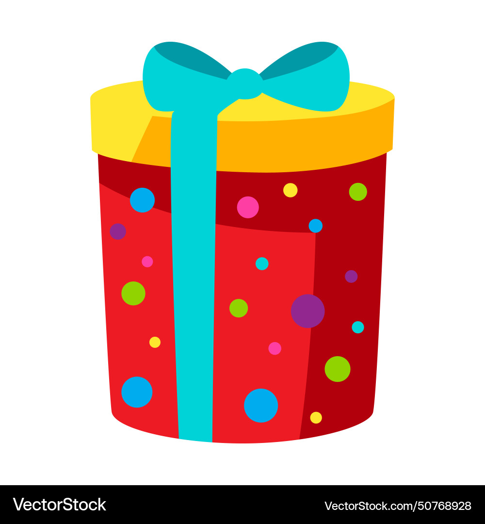 Happy birthday gift box celebration or holiday Vector Image