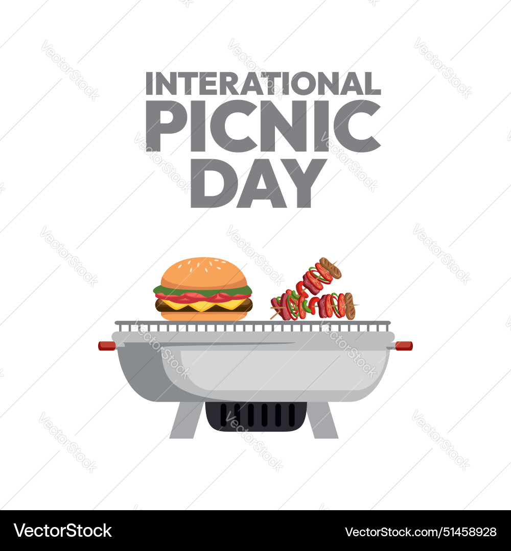 International picnic day Royalty Free Vector Image