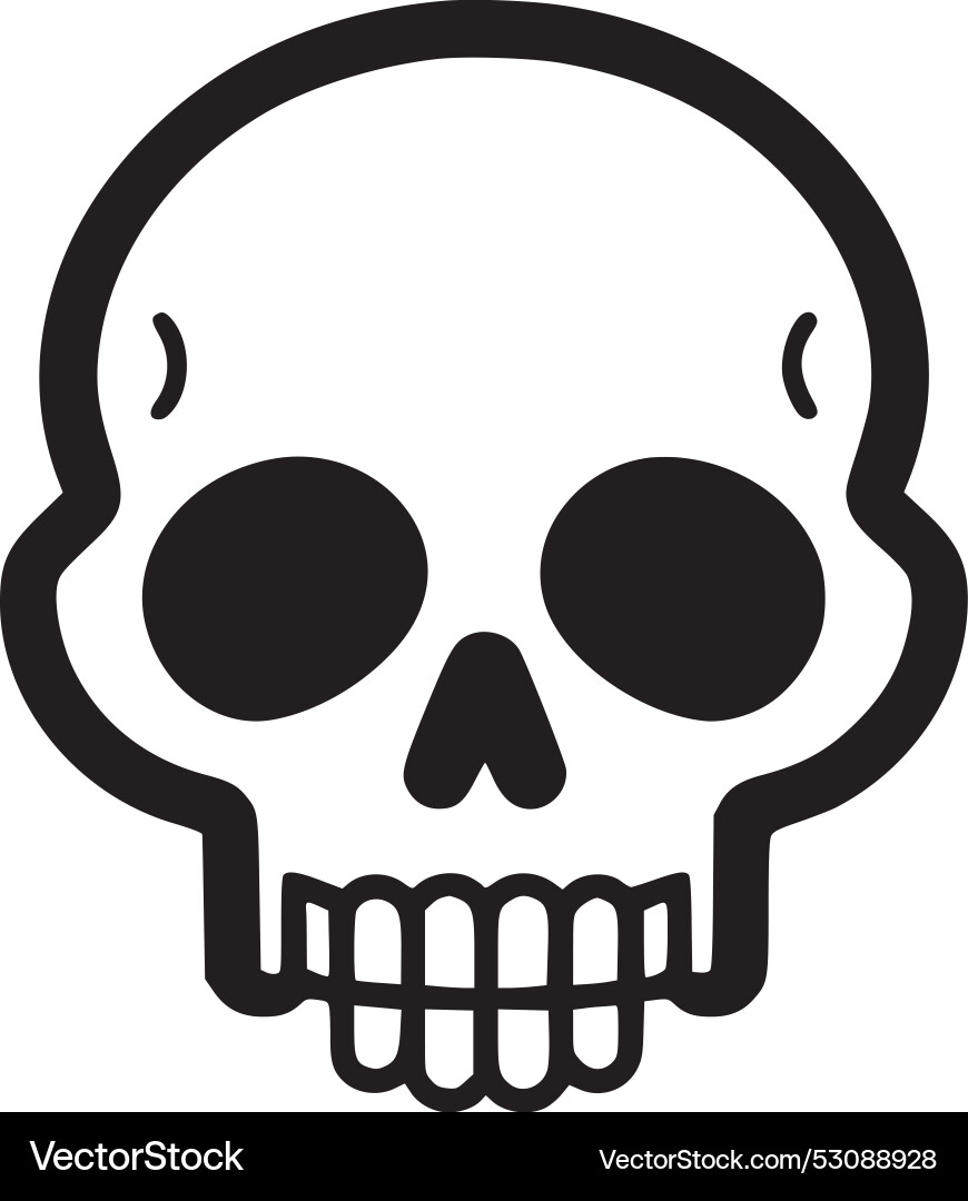 Skull - minimalist and simple silhouette Vector Image