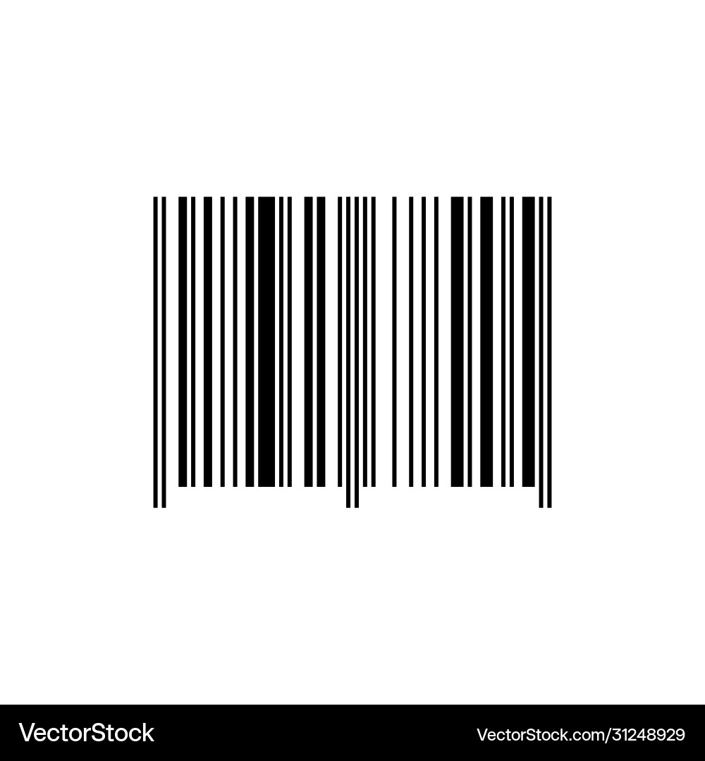 Black Barcode Template Royalty Free Vector Image