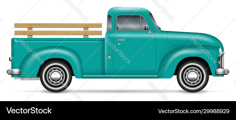 Old Pick Up Truck Clip Art Vintage Blue Advance Design Series 1948