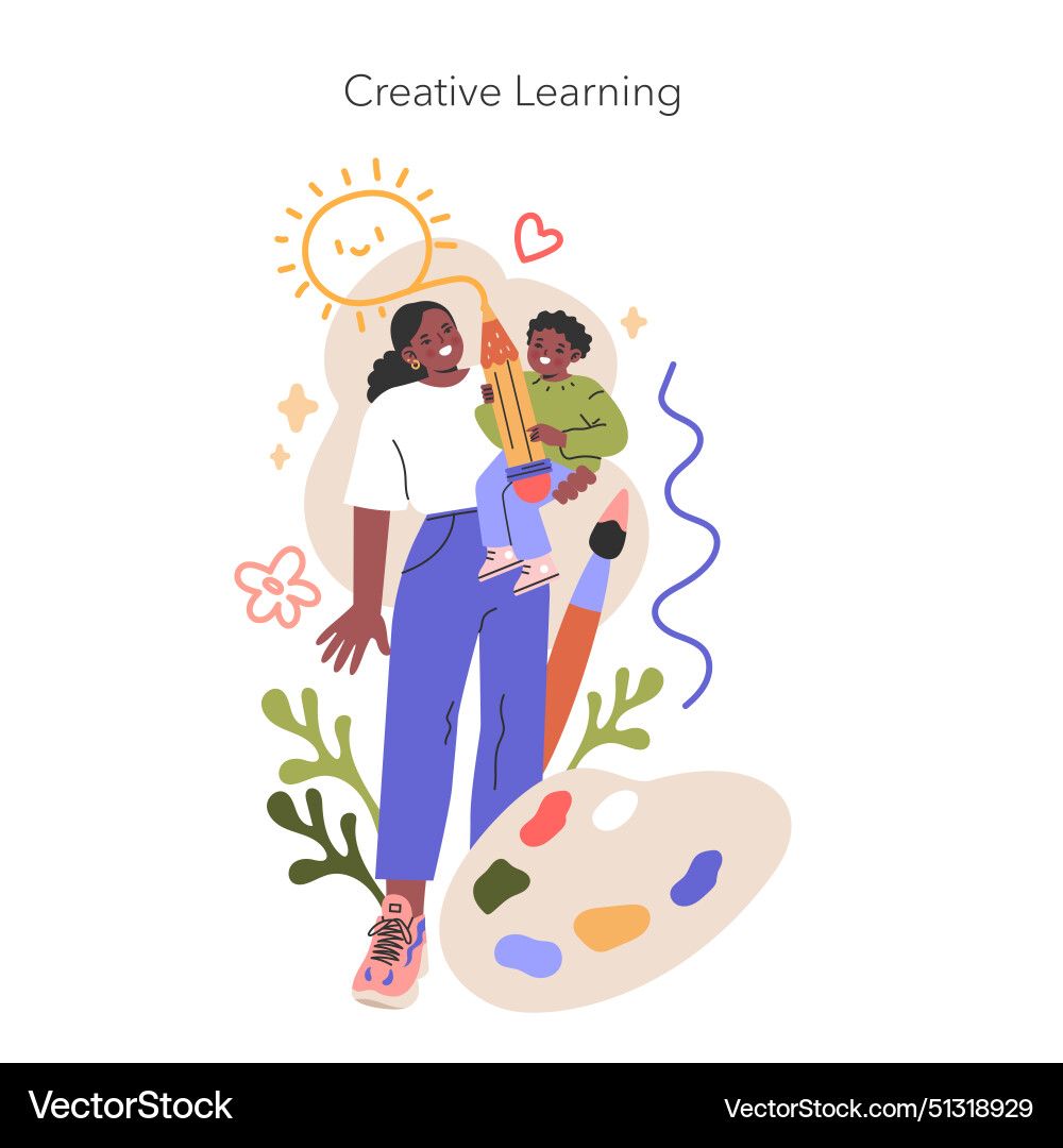 Creative learning Royalty Free Vector Image - VectorStock
