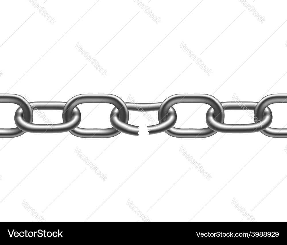 Fragmented Metal Chain Royalty Free Vector Image
