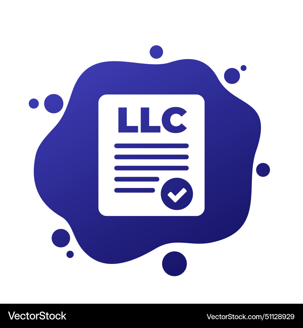 Llc icon limited liability company design Vector Image