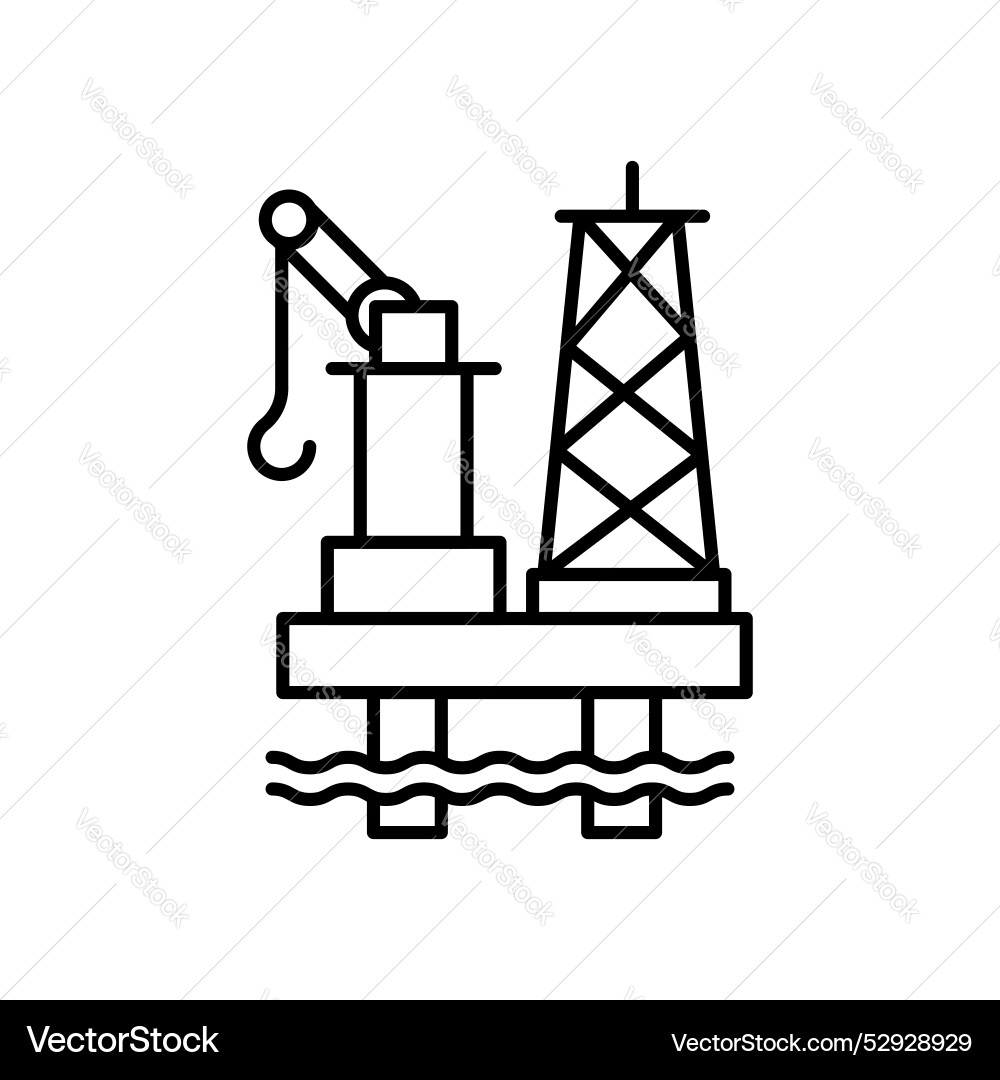 Oil platform icon Royalty Free Vector Image - VectorStock