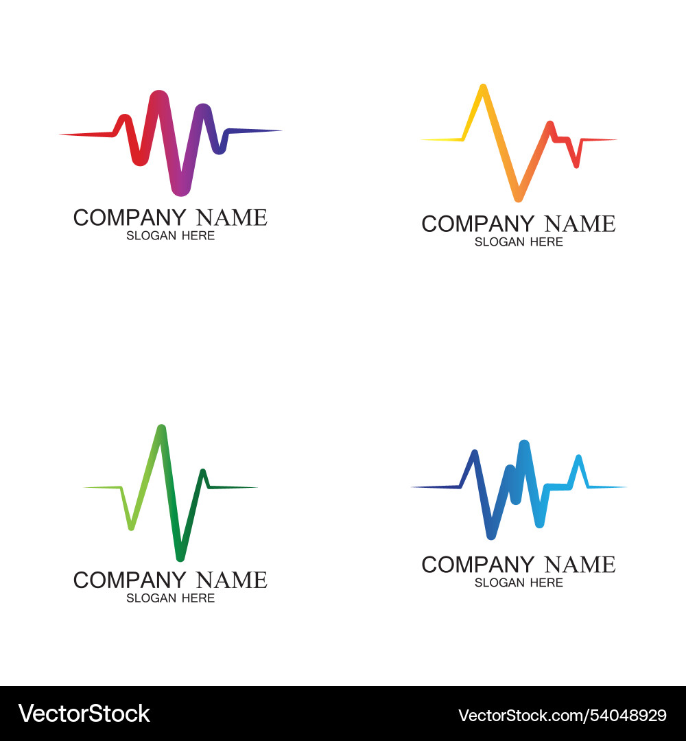Pulse line template Royalty Free Vector Image - VectorStock