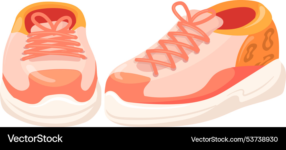 Athletic training shoes cartoon sneakers Vector Image
