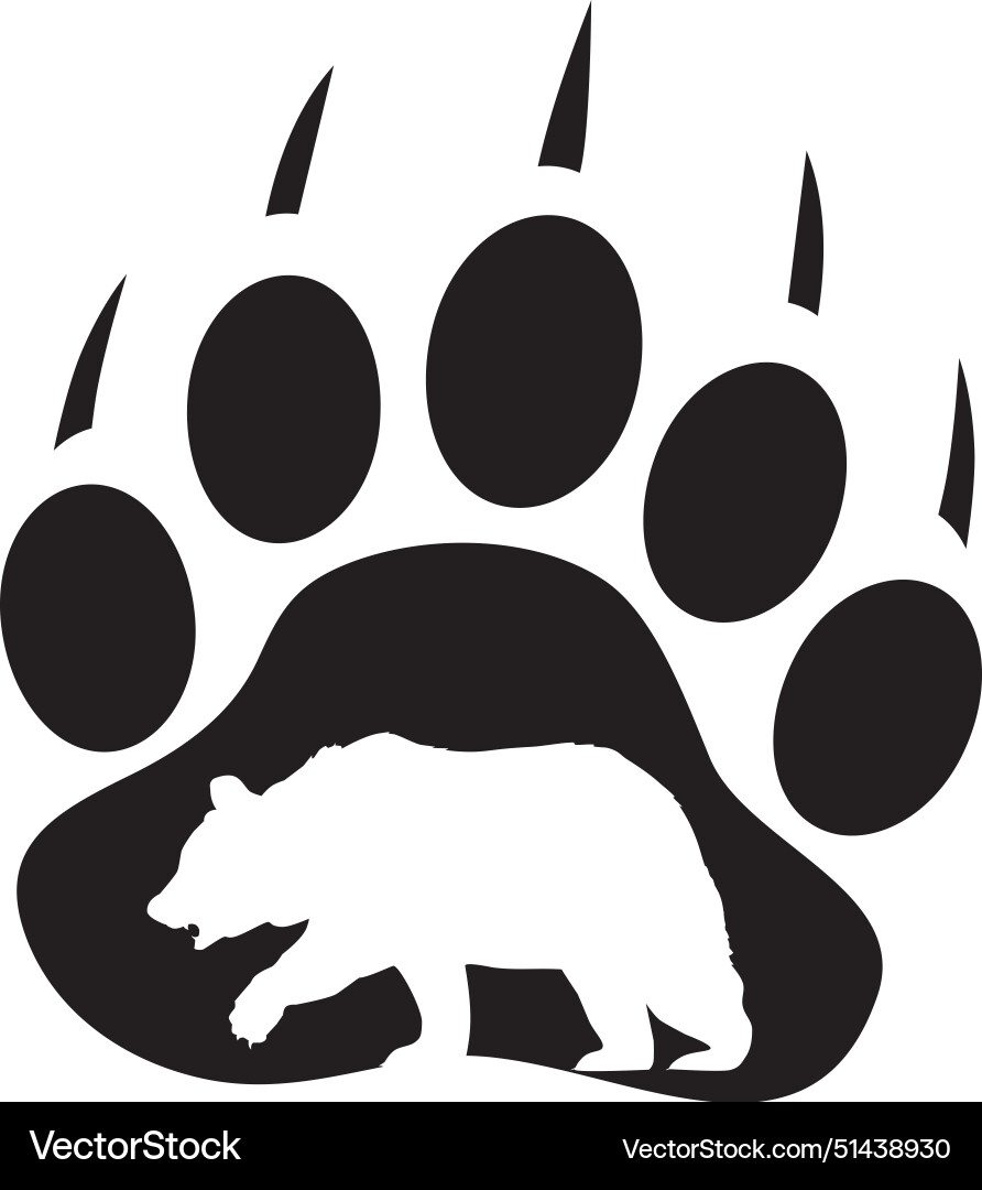 Bear paw Royalty Free Vector Image - VectorStock