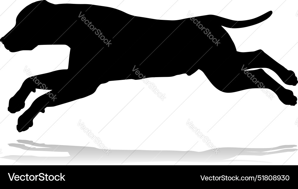 Dog silhouette pet animal Royalty Free Vector Image