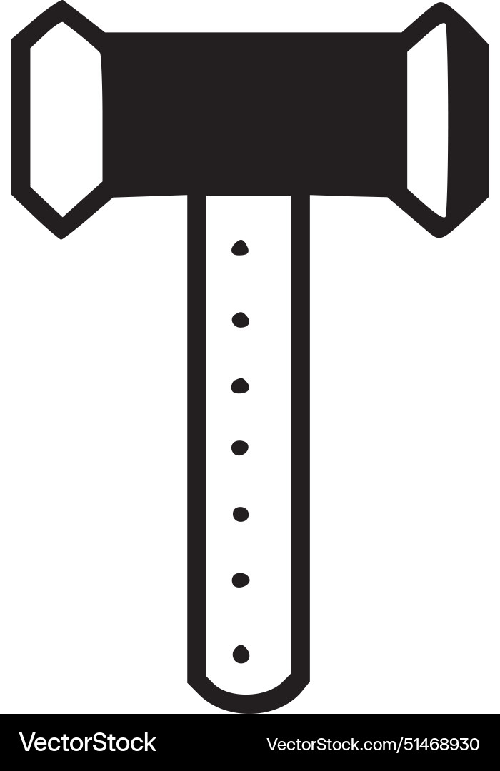 Hammer - minimalist and flat logo Royalty Free Vector Image