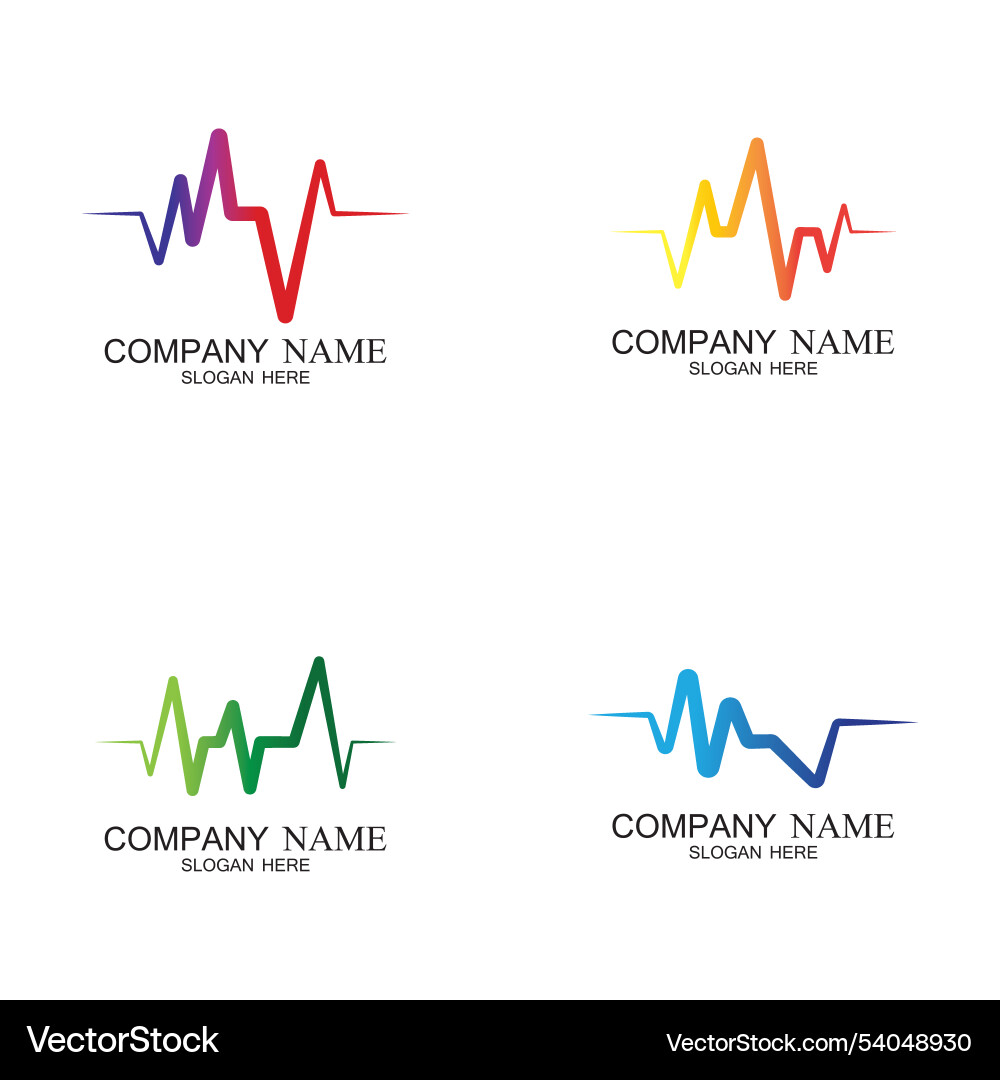 Pulse line template Royalty Free Vector Image - VectorStock
