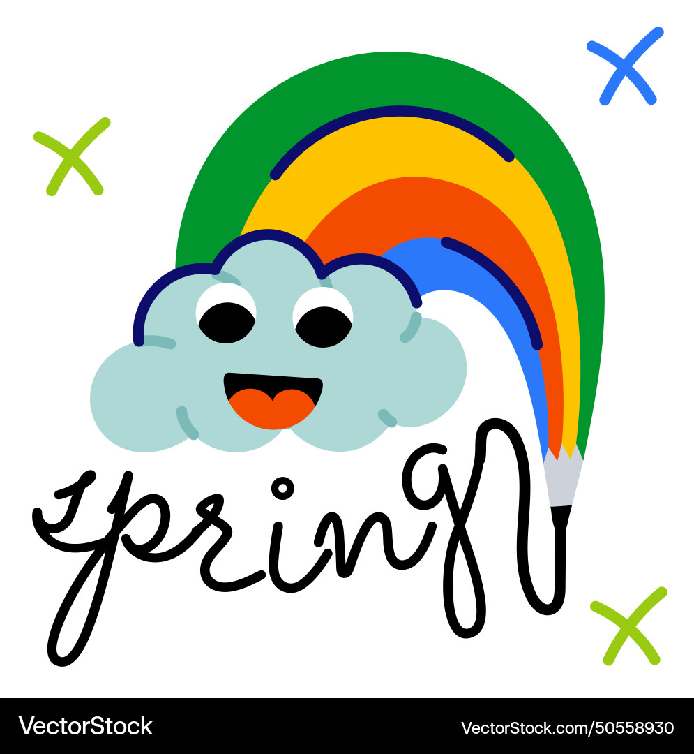 Spring rainbow Royalty Free Vector Image - VectorStock