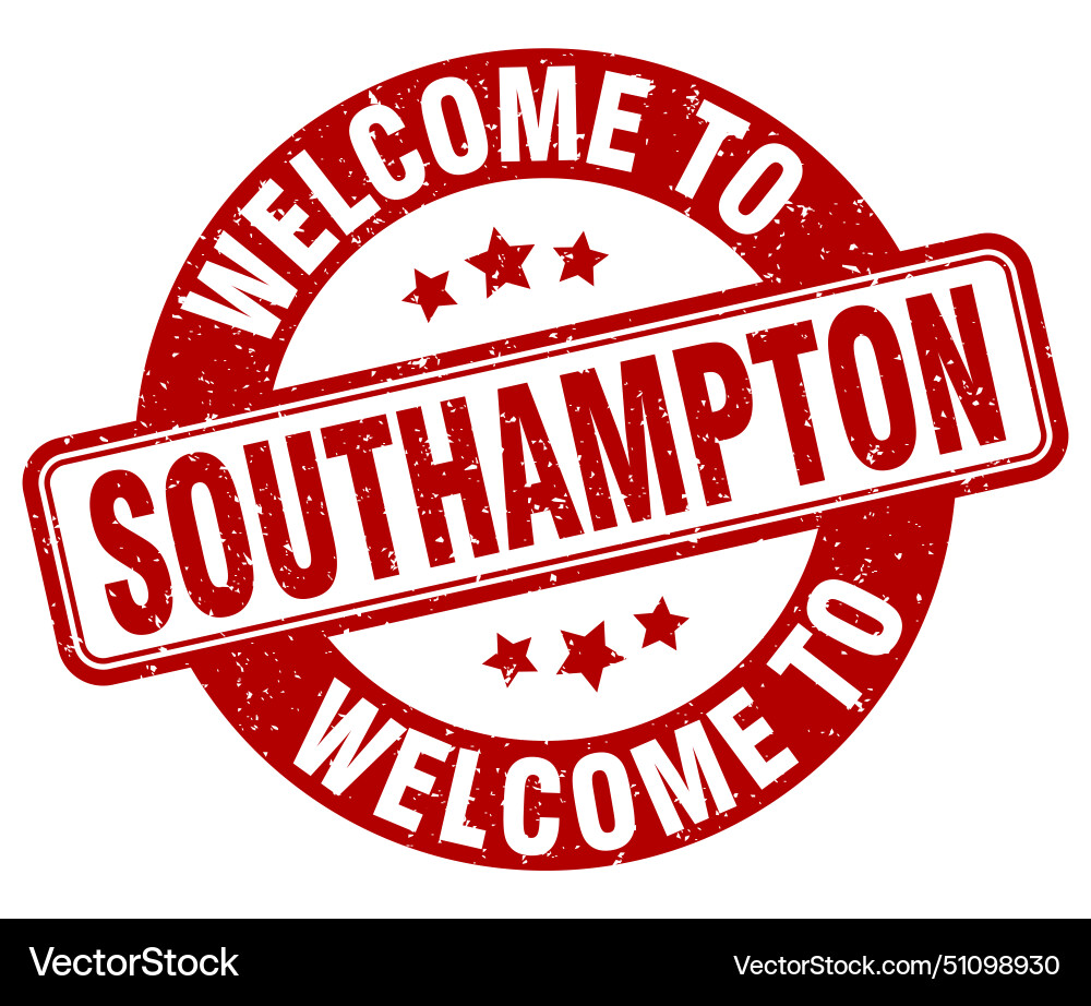 Welcome to southampton stamp round Royalty Free Vector Image