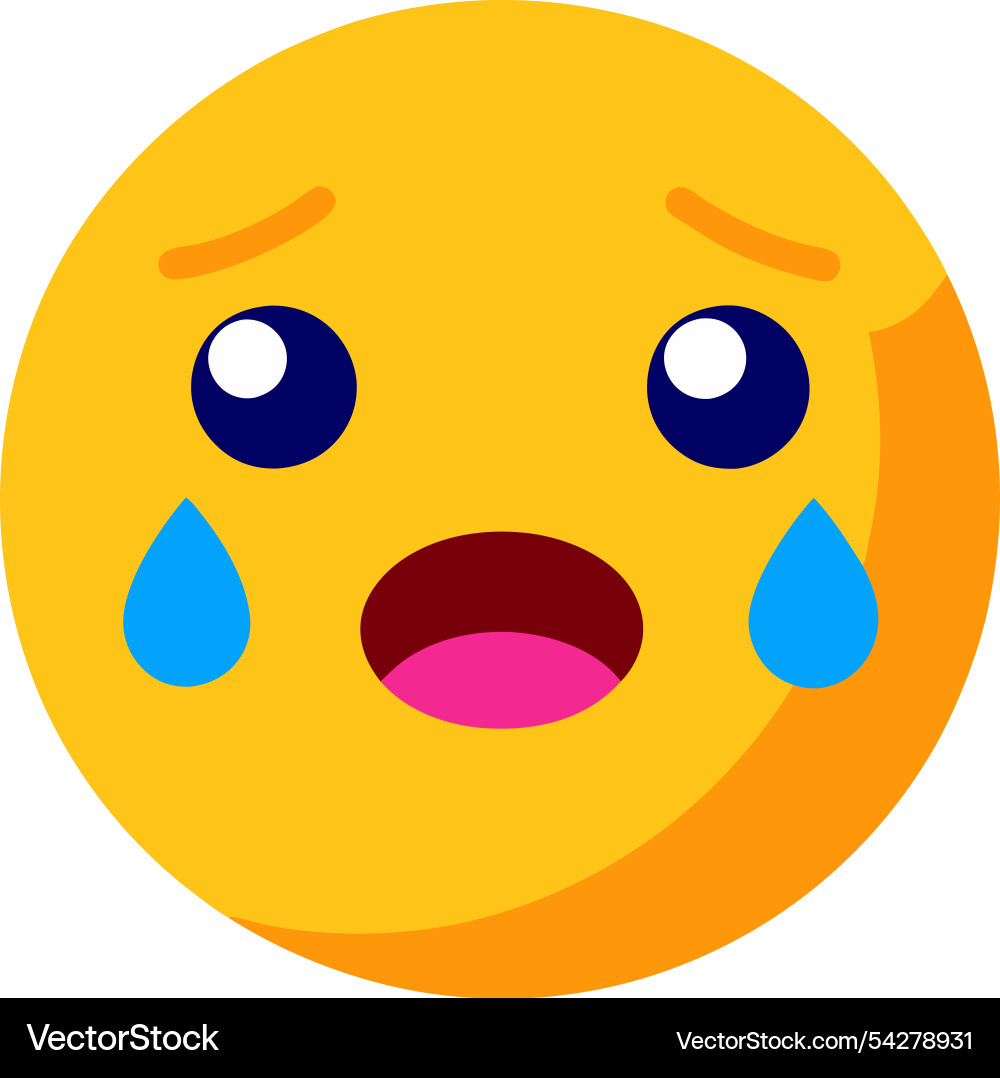 3d crying emoticon Royalty Free Vector Image - VectorStock