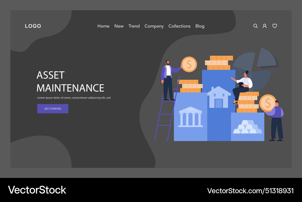 Asset preservation concept maintaining an even Vector Image