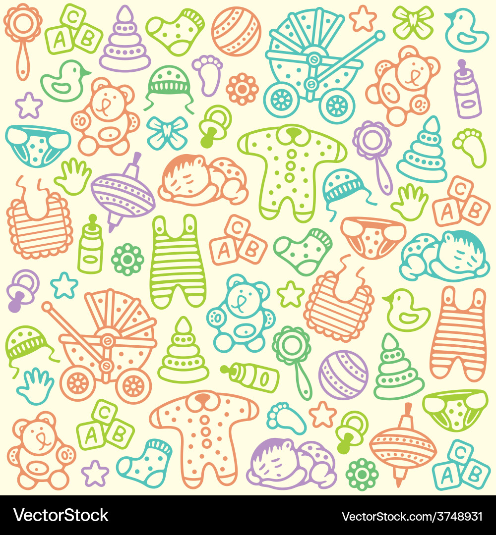 Baby pattern Royalty Free Vector Image - VectorStock