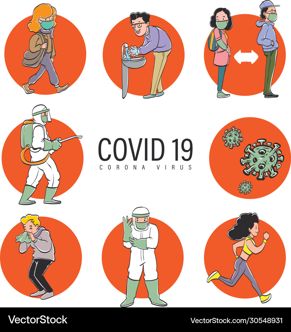 Corona virus element Royalty Free Vector Image