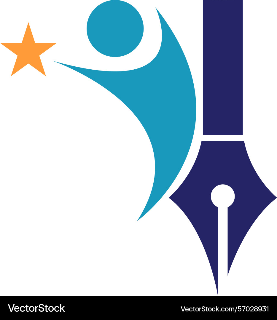 Education school logo design Royalty Free Vector Image