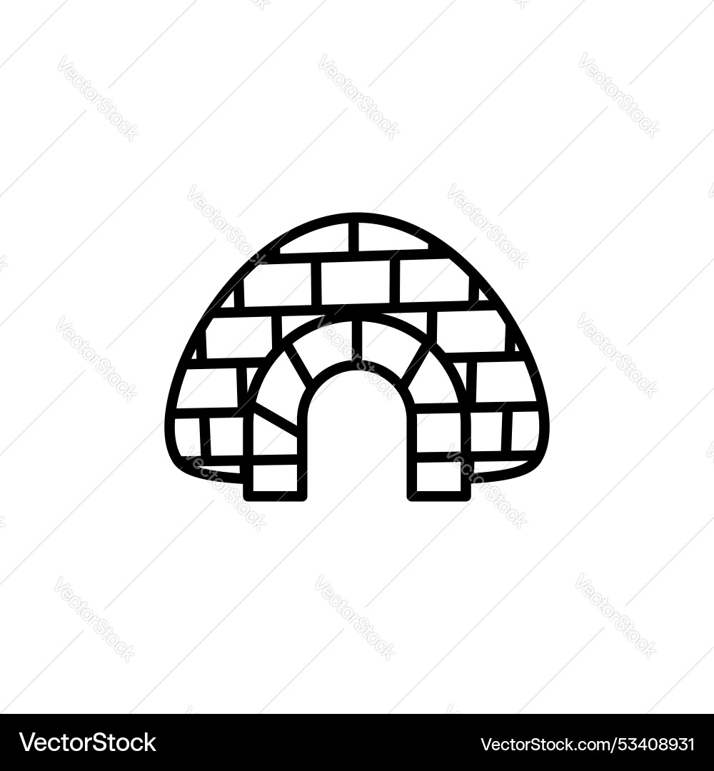 Igloo icon isolated on white background Royalty Free Vector