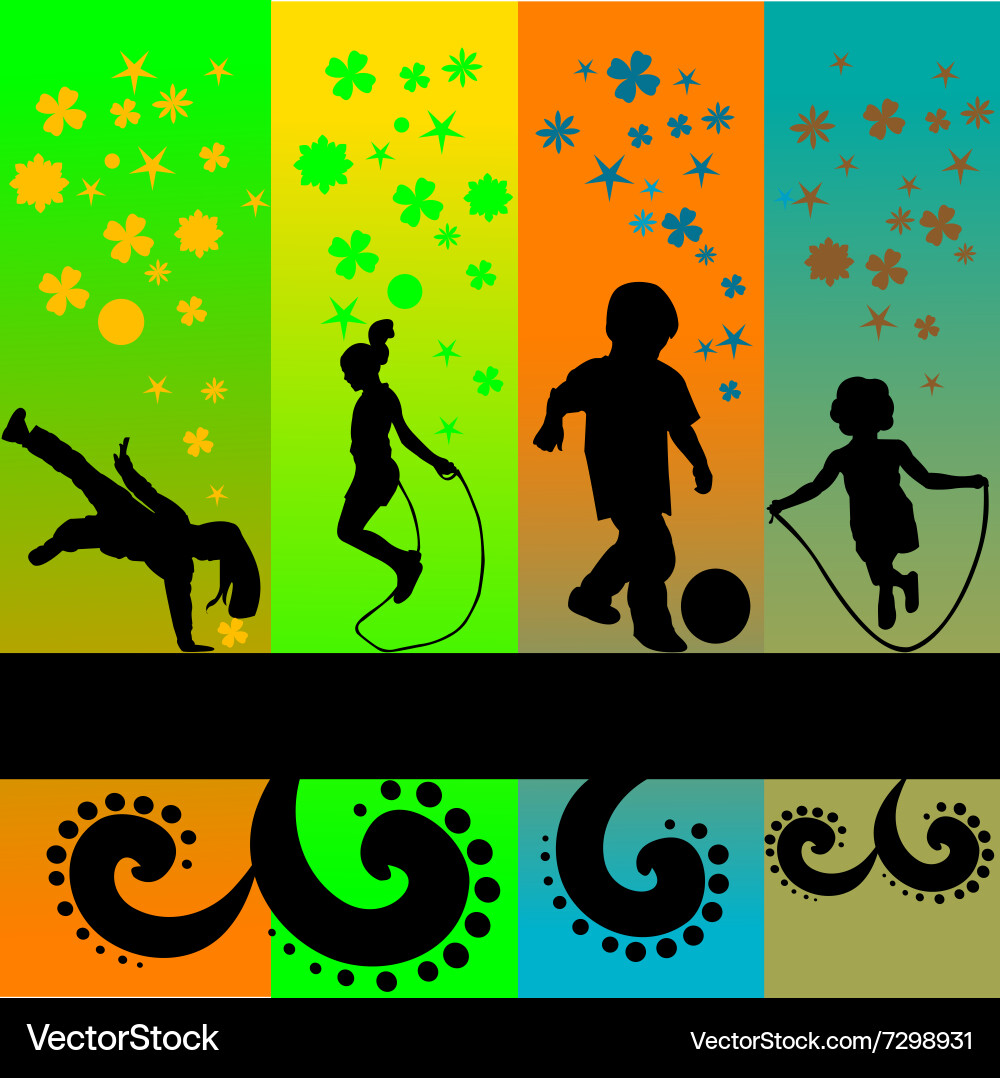 Kids are playing Royalty Free Vector Image - VectorStock