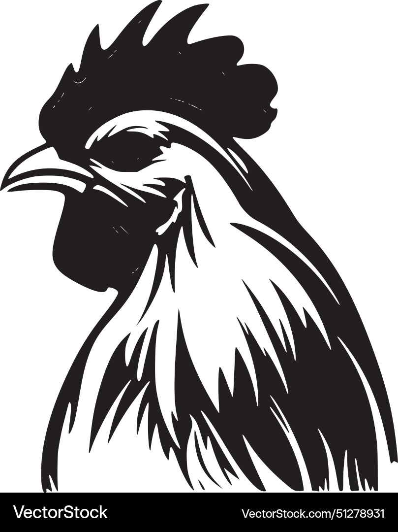 Rooster - minimalist and simple silhouette Vector Image